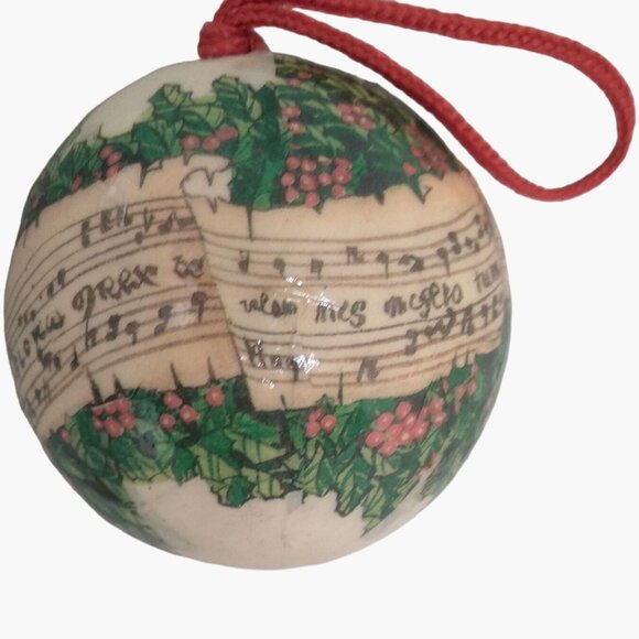 Holiday | Sheet Music Christmas Ornament Musical Notes Holly Paper ...